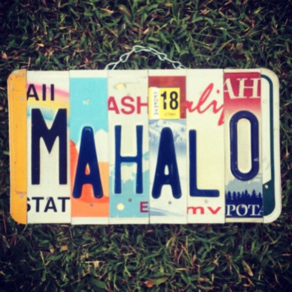 Mahalo Sign - Etsy