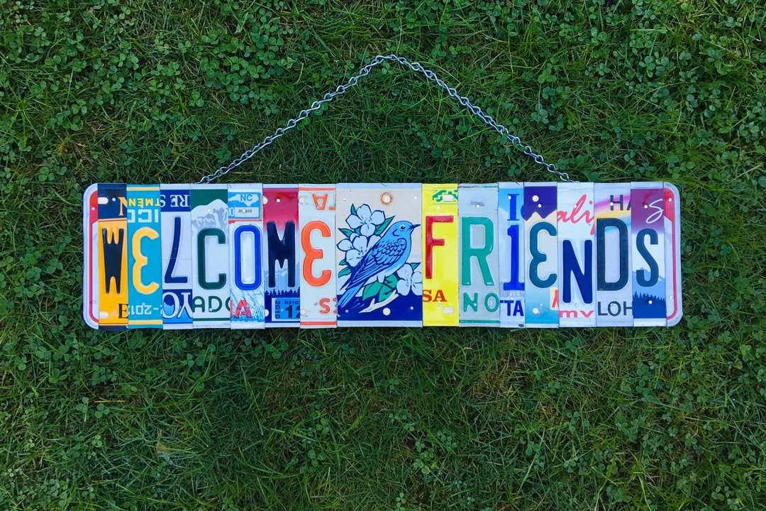 Welcome Friends Front Porch Welcome Sign - Welcome Sign - Welcome ...