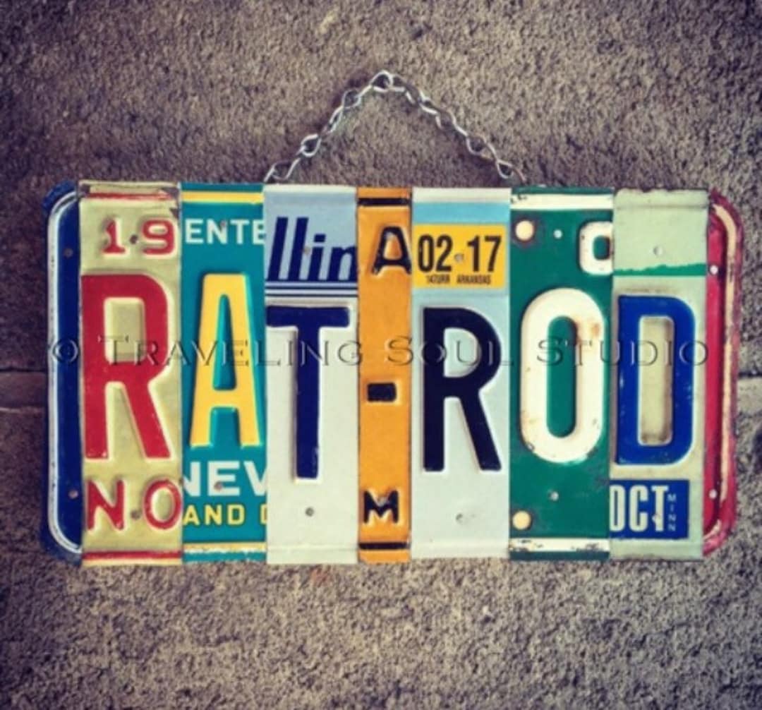 Rat Rod Sign, Gift for Men, Garage Sign, Mens Birthday Gifts, License ...