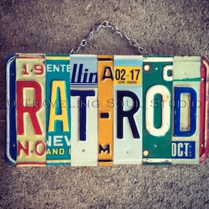 Rat Rod Sign, Gift for Men, Garage Sign, Mens Birthday Gifts, License ...
