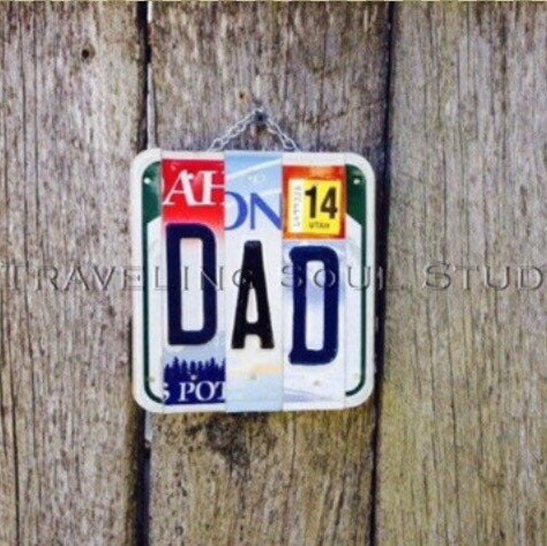 Fathers Day Gift From Son, Dad Sign, Dad Gift, License Plate Art Sign ...