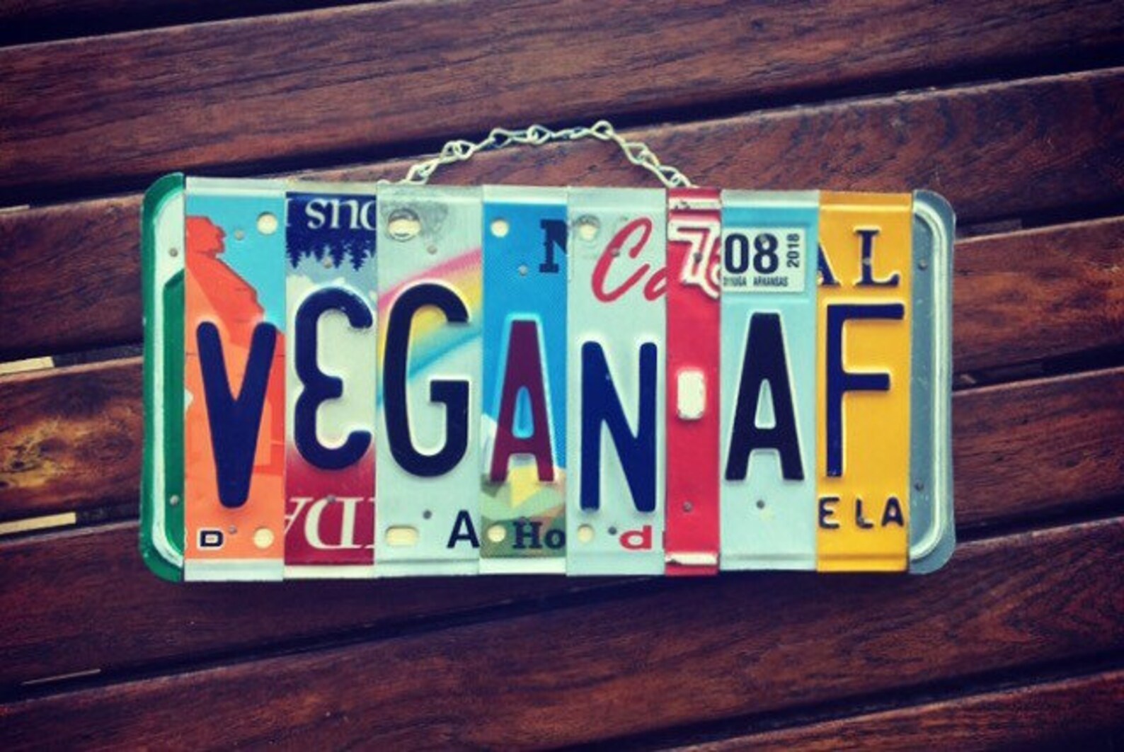 Vegan Kitchen Wall Hanging Decor, License Plate Art, Vegan Gifts, Vegan ...