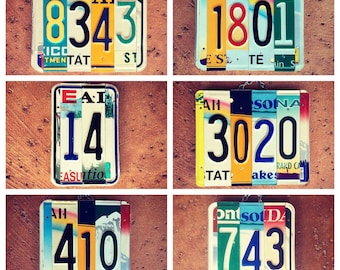 House Number License Plate Sign. Custom House Number Plaque. License ...
