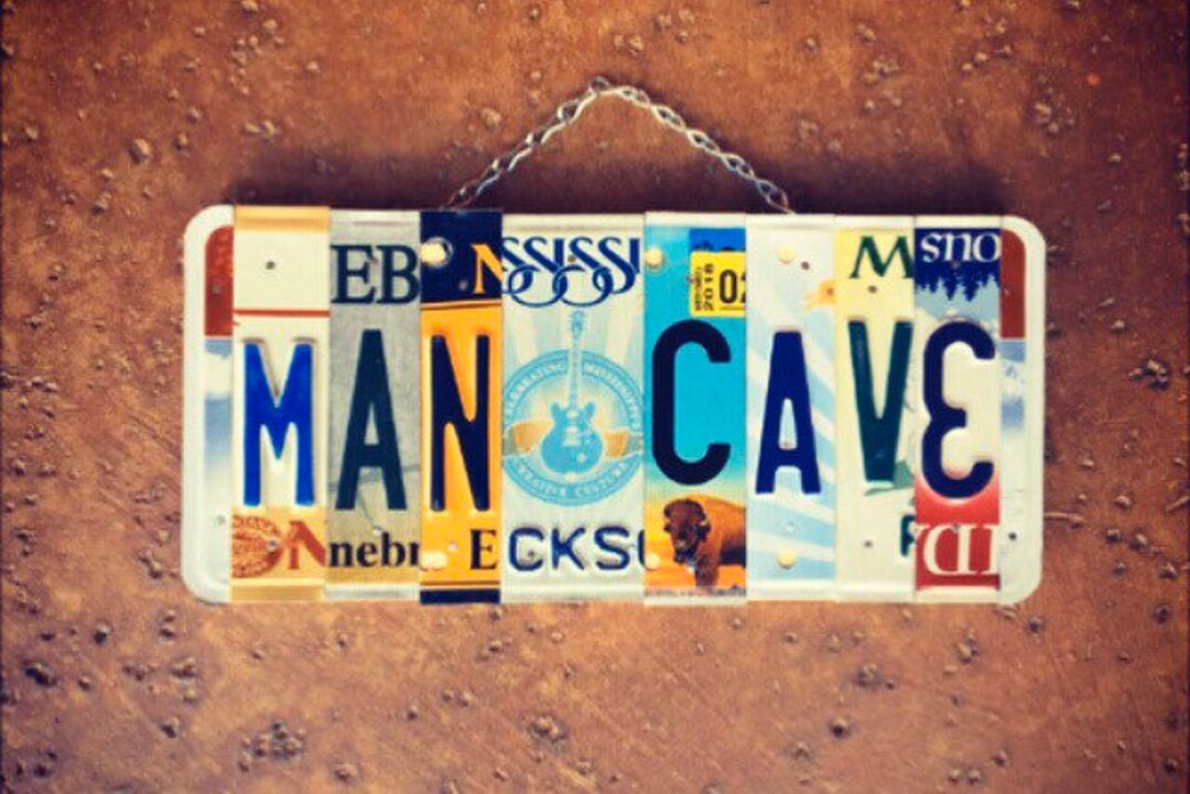 Men’s Man Cave License Plate Guitar Art Sign, Gift for Guitarist ...