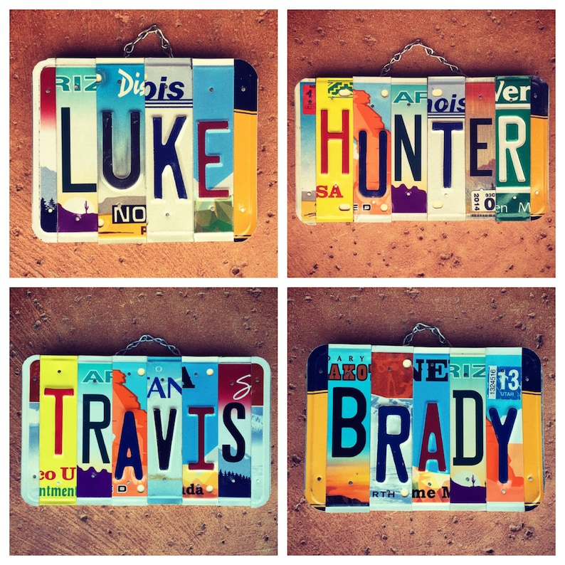 License Plate Name Sign Gifts for Kids Childrens Gifts Dorm | Etsy