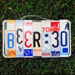 Beer Gift, Bar Sign, License Plate Art, Beer Sign, Beer:30, Gift for ...