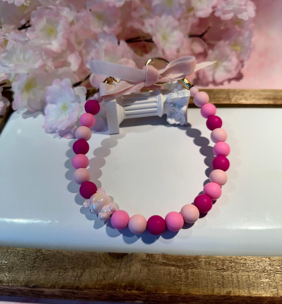 READY TO GO | Bling Bling Teddy Pink Necklace Pets Stylish Jewelry ...