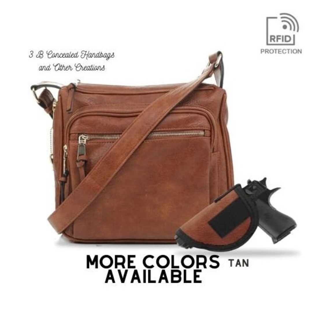 Brooklyn Concealed Carry Crossbody Bag, Vegan Leather Purse, Gift - Etsy