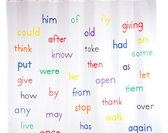 Shower Curtain With Words | Etsy