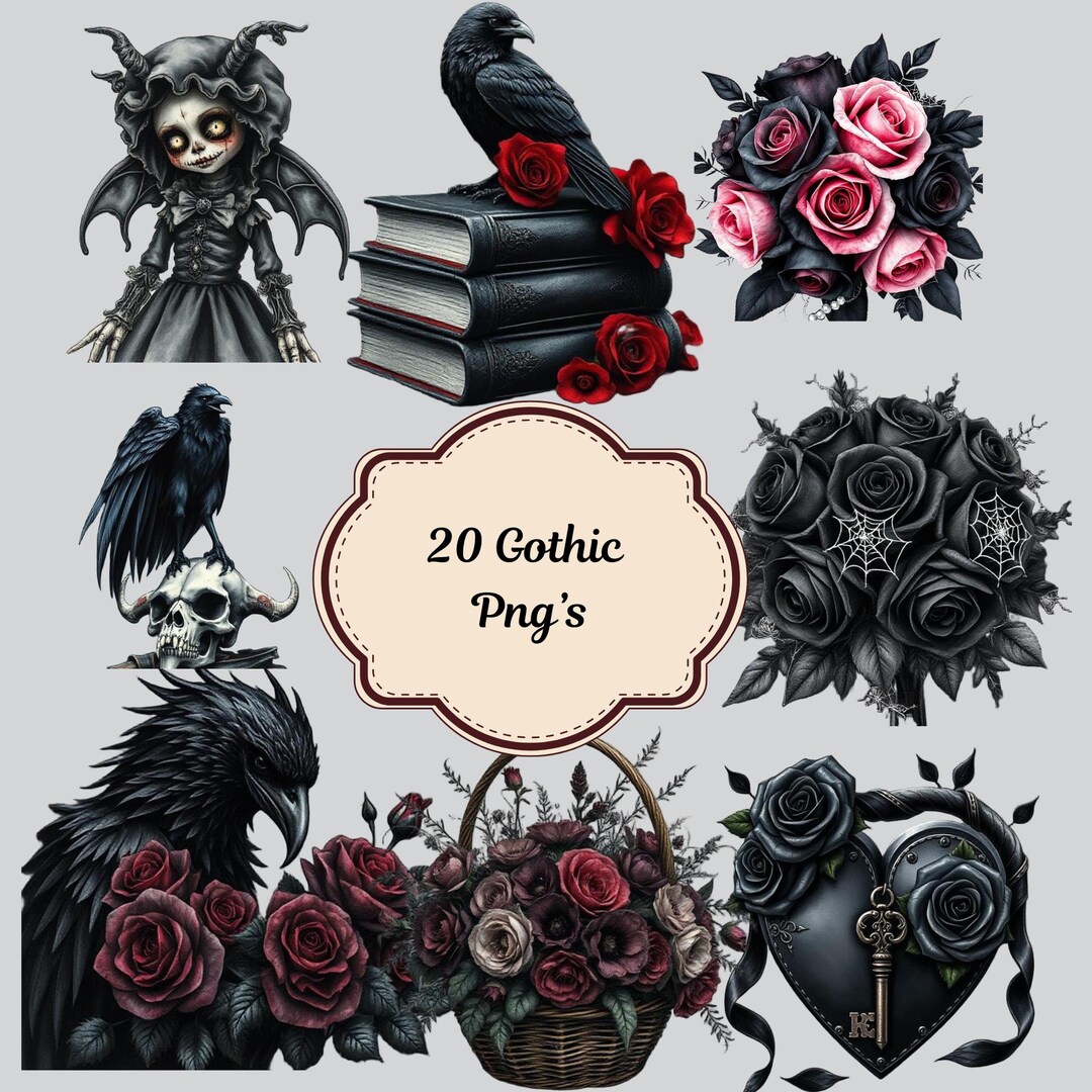 Gothic Bundle Png, Gothic Png, Gothic Sublimation, Sublimation Designs ...
