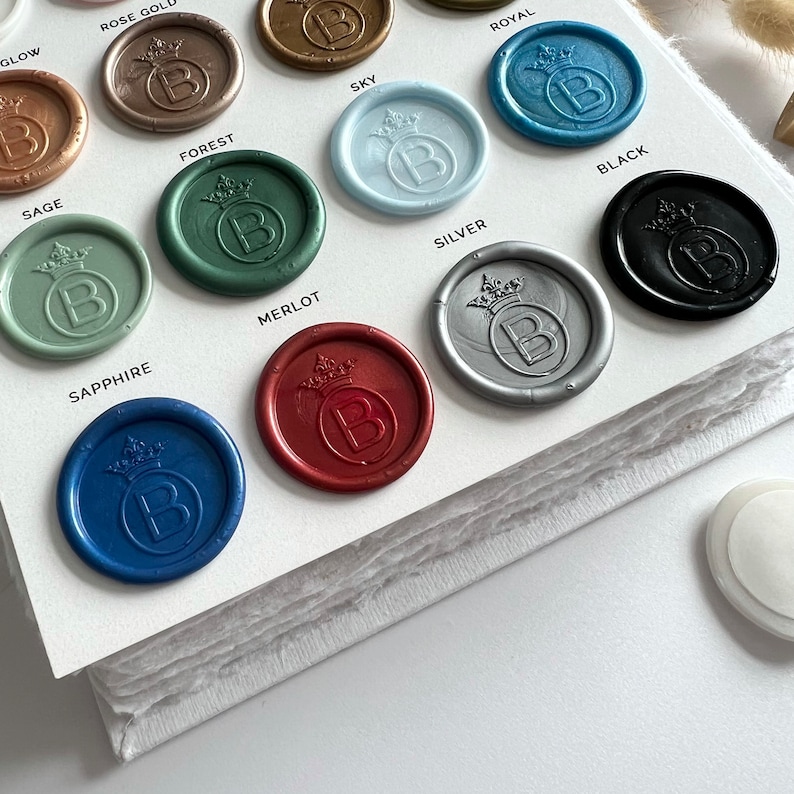 Colour Palette / Wax Seal Colour Chart / Sample Sealing Wax / 18 ...