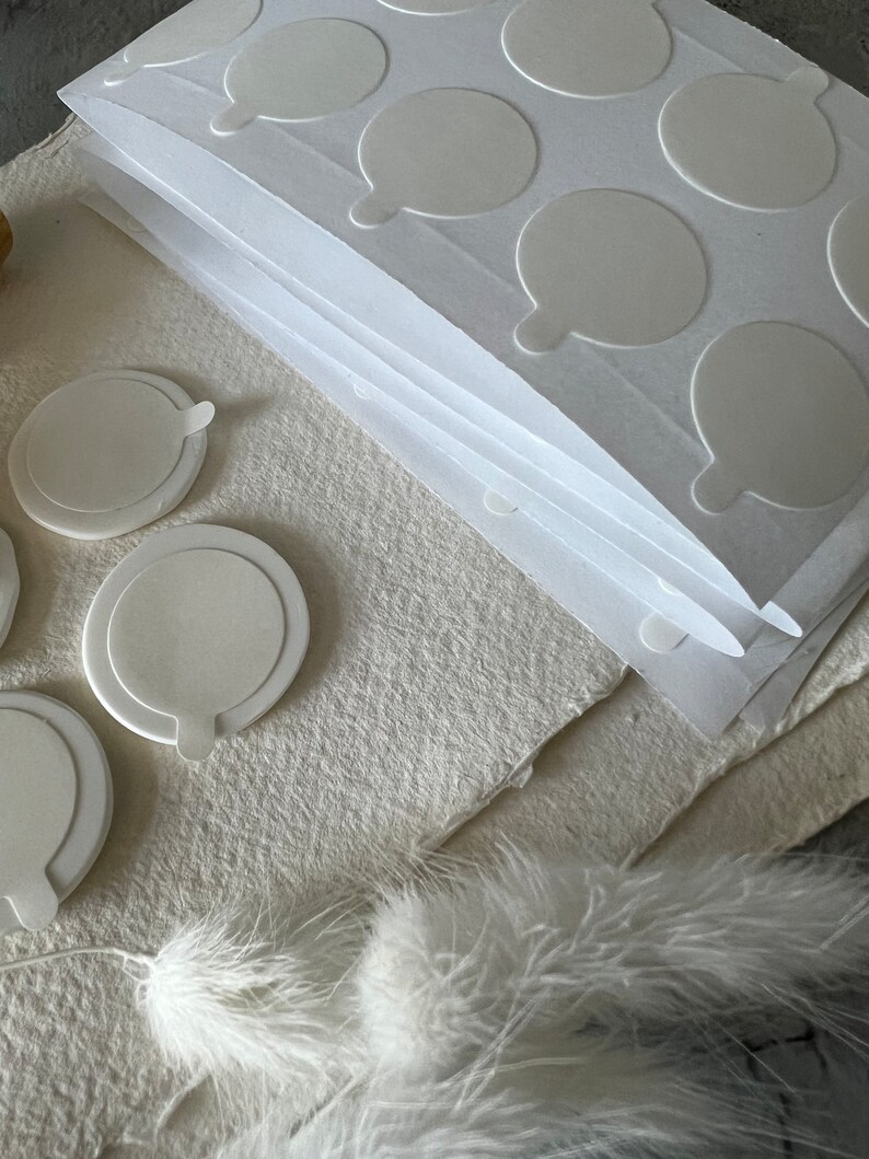 Self Adhesive Backing Stickers, 25mm Circle Wax Seal Backing Stickers ...