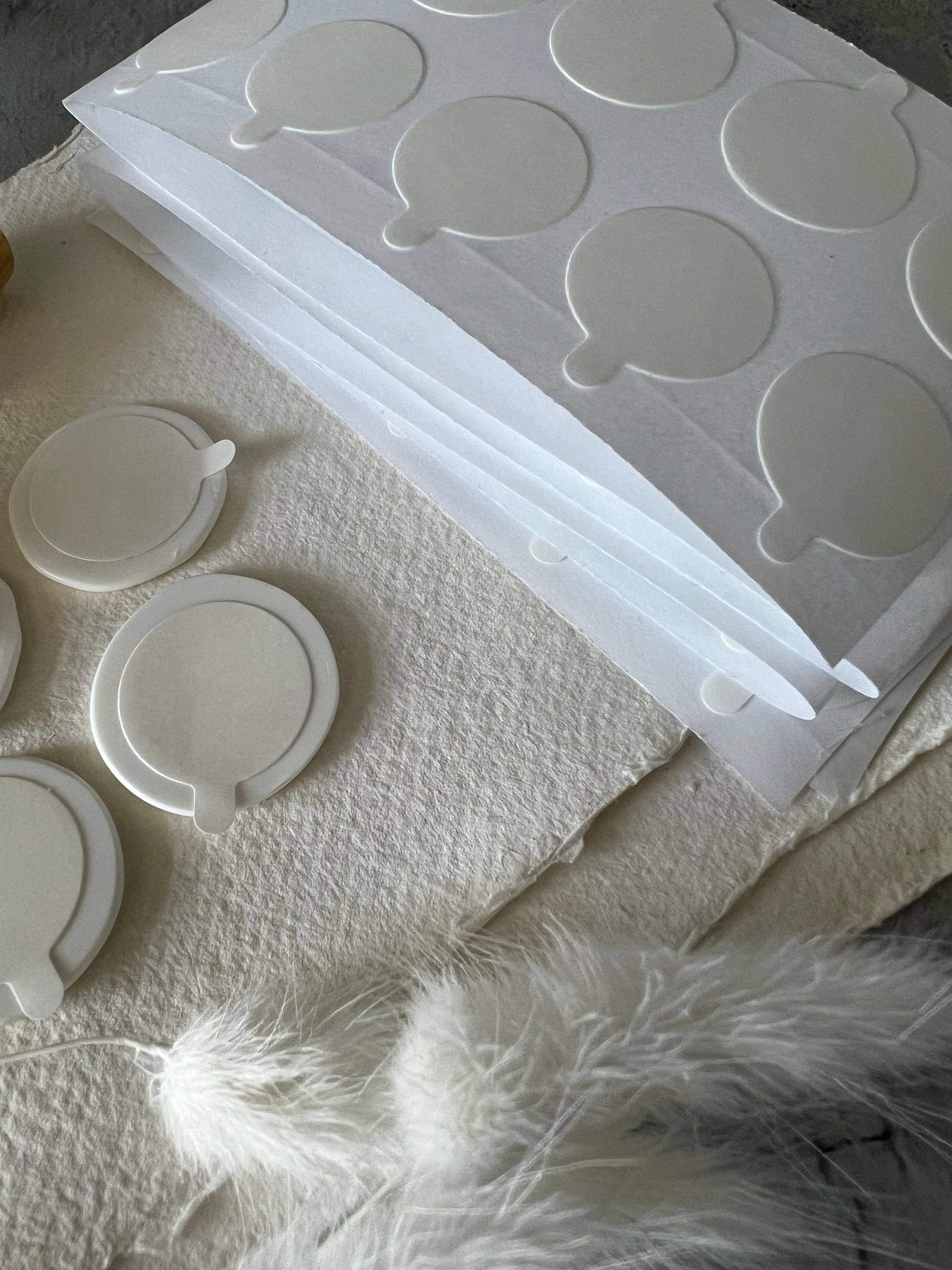 Self Adhesive Backing Stickers, 25mm Circle Wax Seal Backing Stickers ...