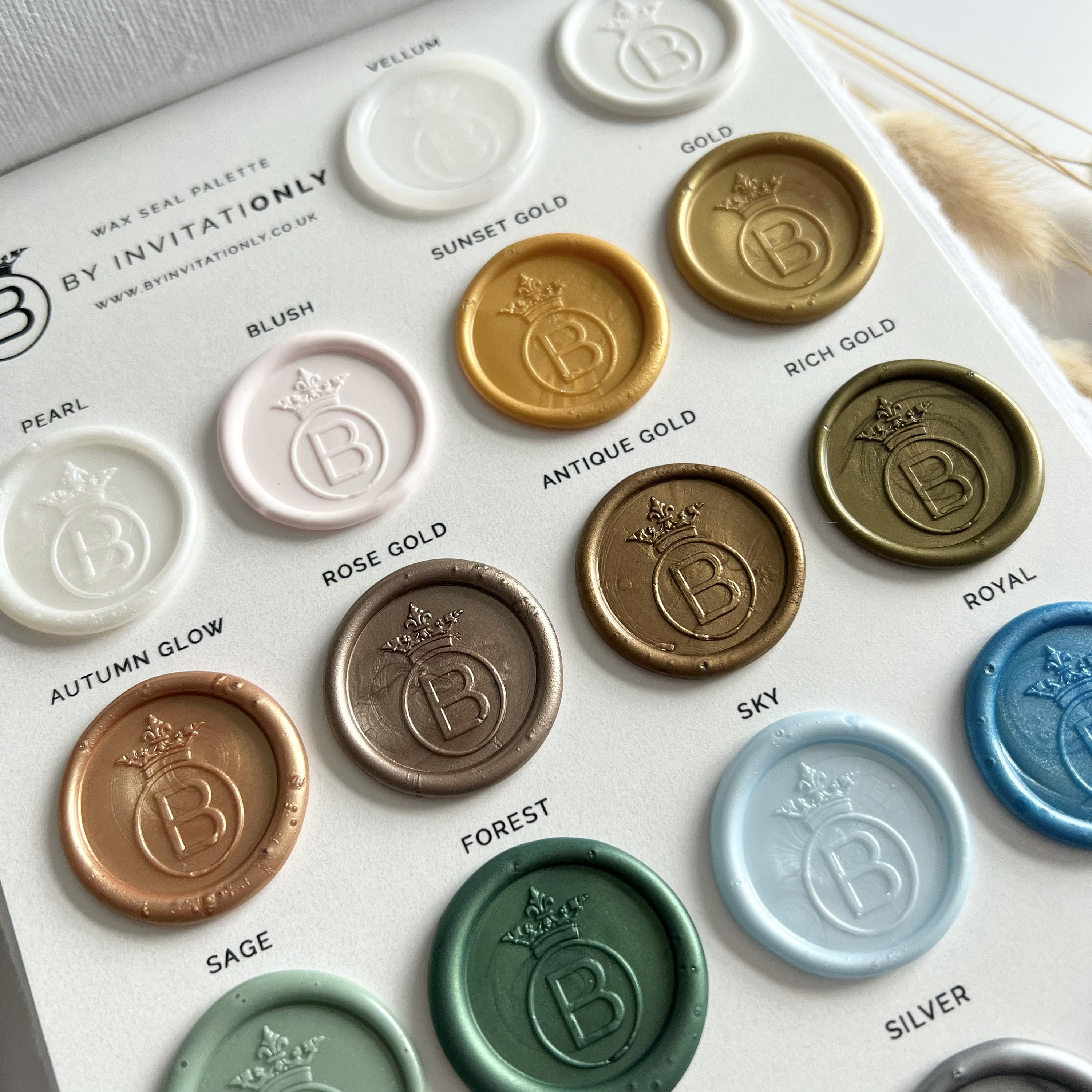 Colour Palette / Wax Seal Colour Chart / Sample Sealing Wax / 18 ...