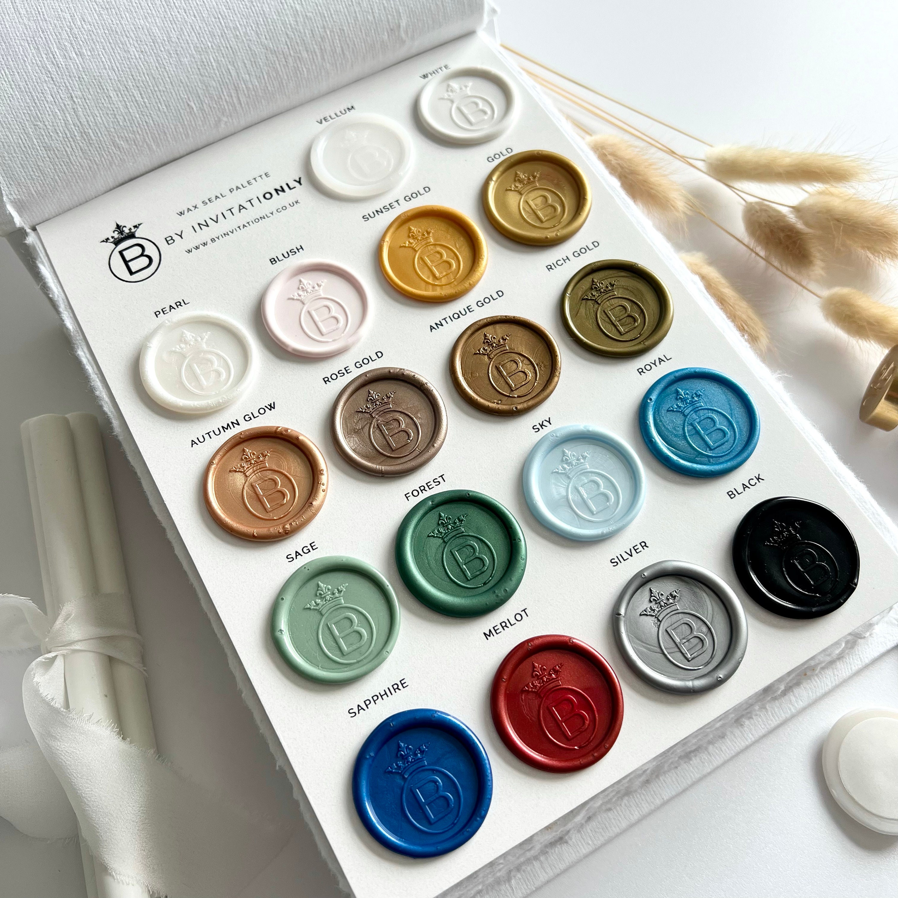 Colour Palette / Wax Seal Colour Chart / Sample Sealing Wax / 18 ...