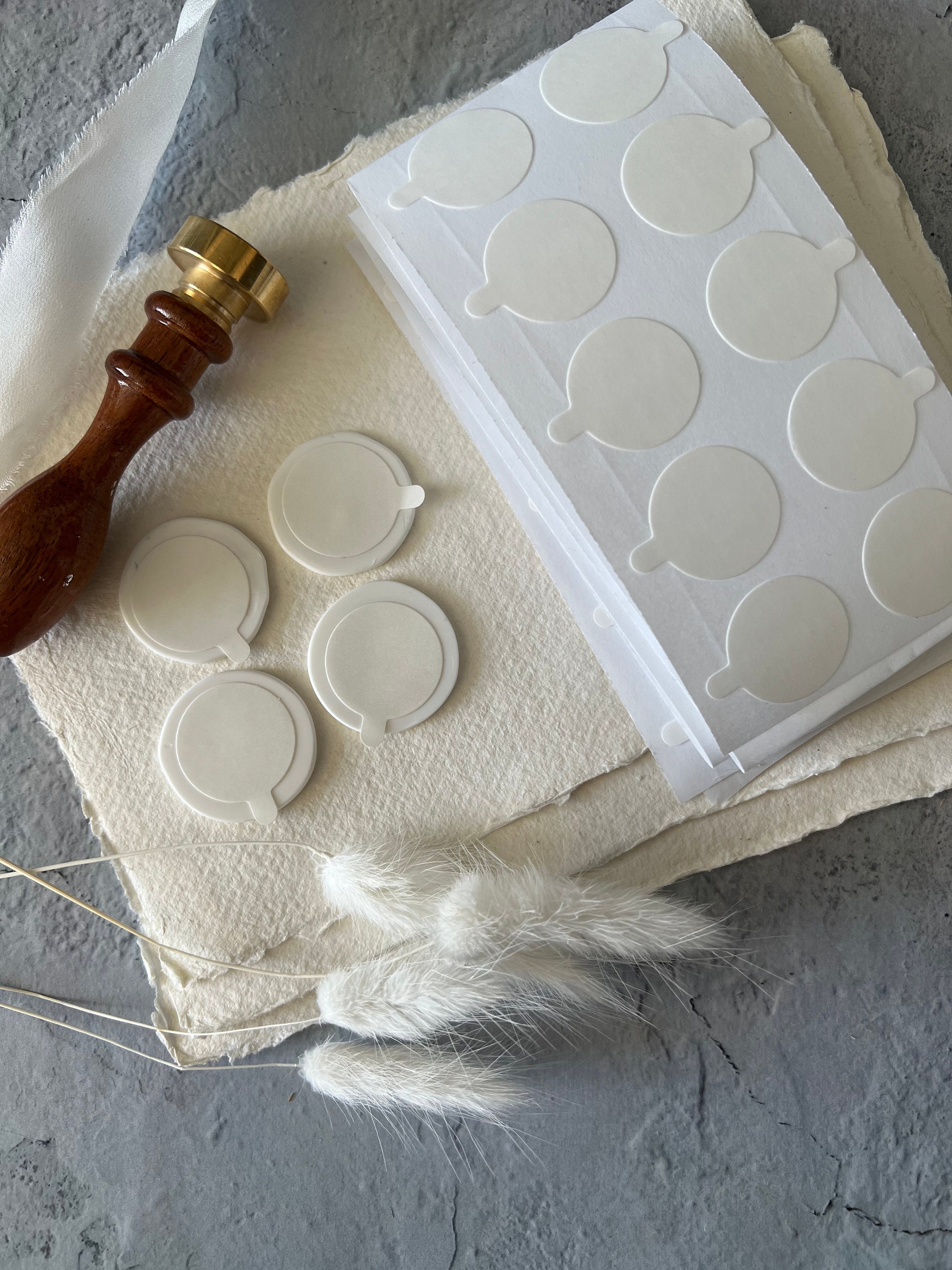 Self Adhesive Backing Stickers, 25mm Circle Wax Seal Backing Stickers ...