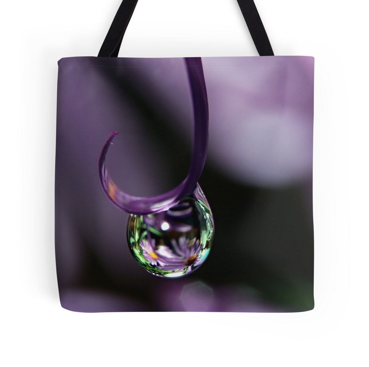 Purple Tote Bag Water Drop Tote Bag Reusable Purple Tote - Etsy