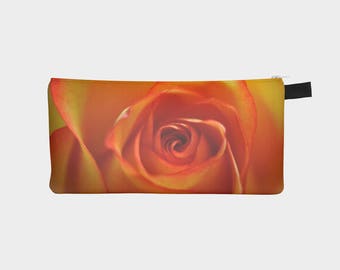 Rose Flower Pencil Case Pencil Pouch Make up Bag Small | Etsy