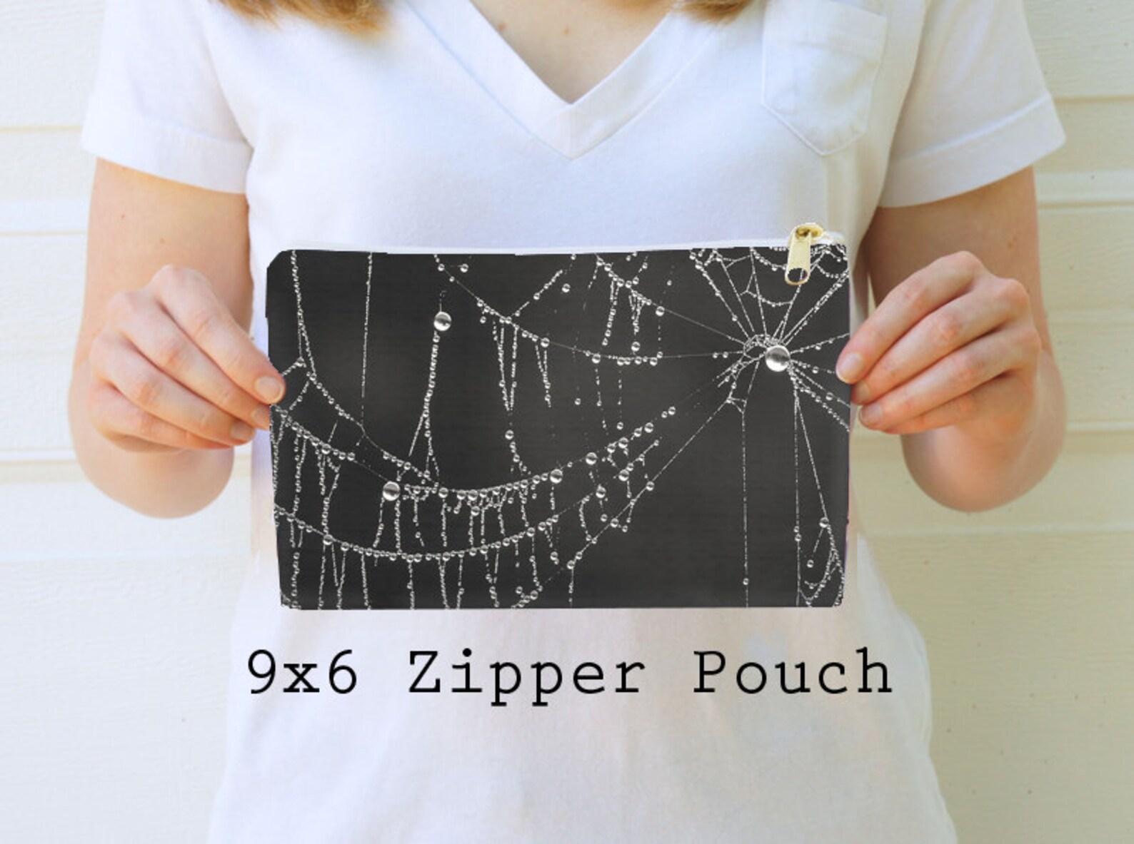 Gothic Black Spider Web Zipper Pouch Fine Art Macro Cobweb - Etsy