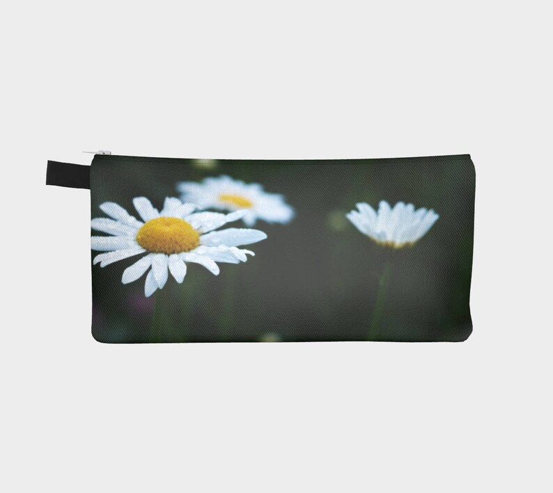 Daisy Flower Pencil Case, Floral Pencil Pouch, Make up Bag, Nature ...