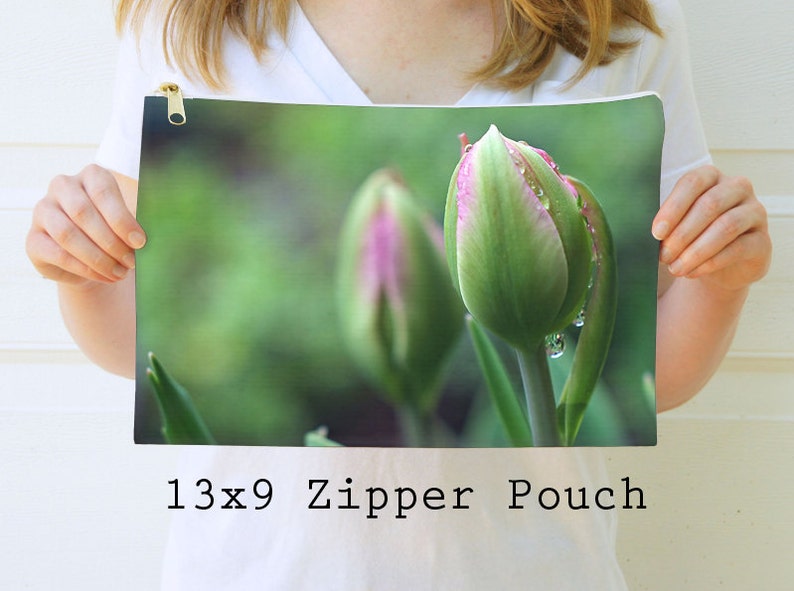 Tulip Flower Zipper Pouch: Travel, Cosmetic & Accessories Organizer - Etsy