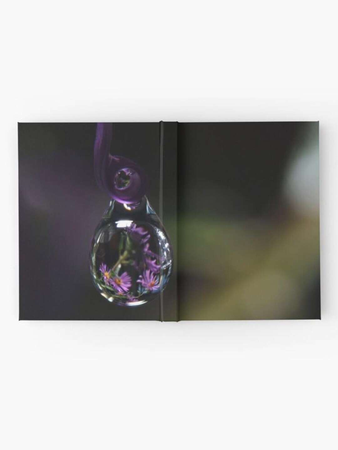 Purple Water Drop Journal Book, Blank Sketchbook, Ruled Lined Diary ...
