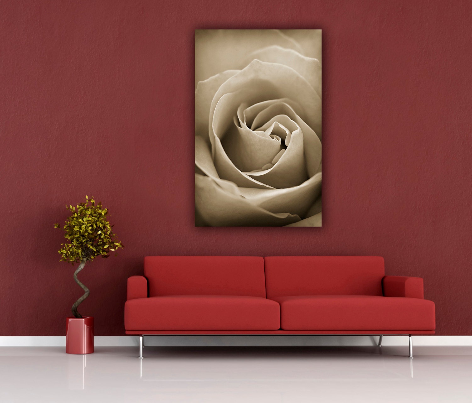 Sepia Rose Photograph Romantic Flower Botanical Photography - Etsy
