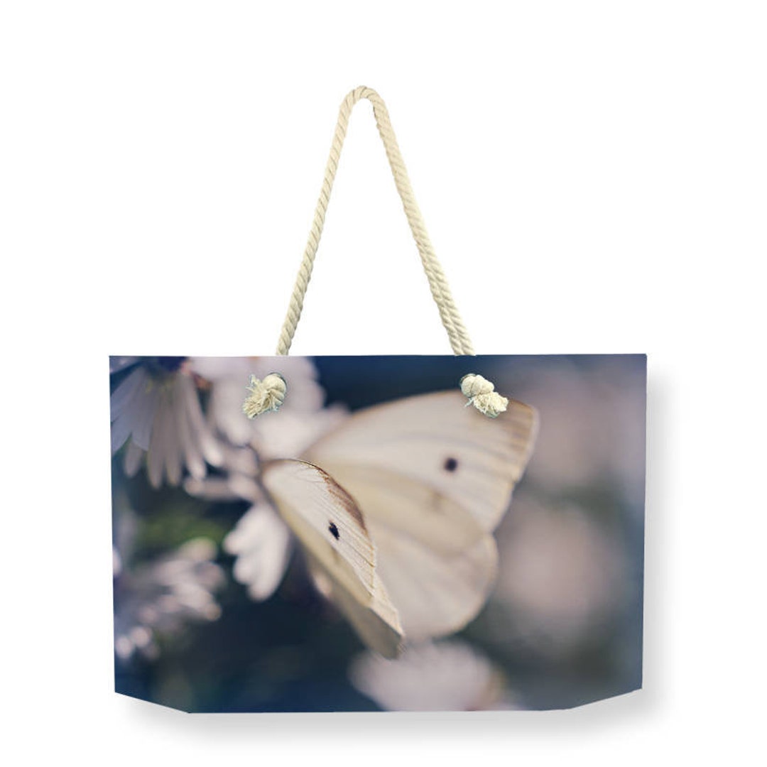 Butterfly Canvas Weekender Bag Beach Bag Shoulder Bag Printed Overnight ...
