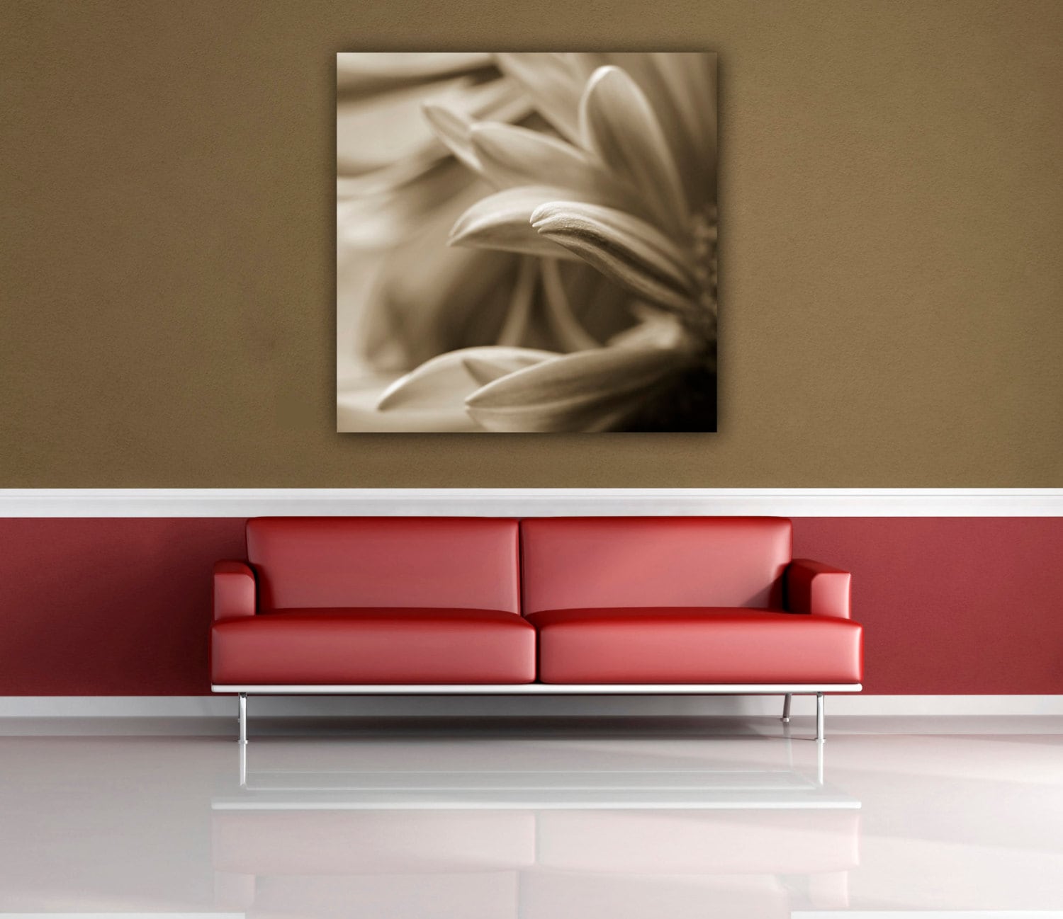 Sepia Flower Photograph, Abstract Close up Flower Petals Photography ...