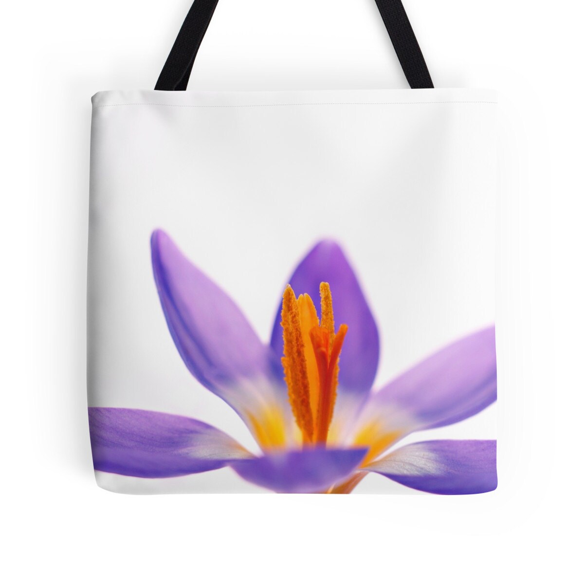 Purple Crocus Flower Tote Bag Floral Reusable Tote Bag Beach - Etsy