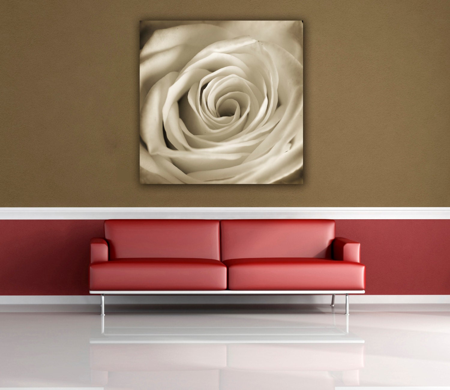 Sepia Rose Flower Photograph, Floral Photography, Close up Fine Art ...