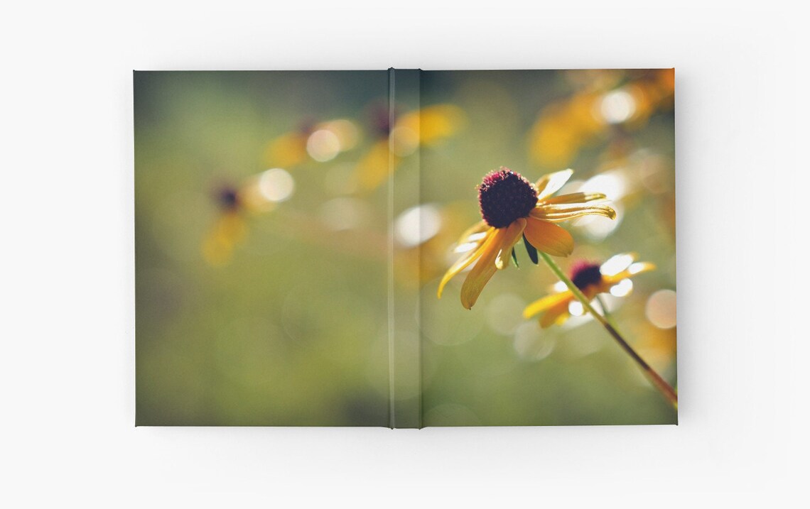 Yellow Flower Journal Book Black Eyed Susan Floral Blank - Etsy