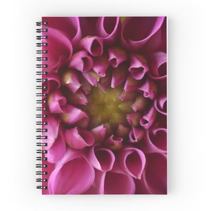 Pink Flower Journal Book, Magenta Floral Blank Sketchbook, Ruled Lined ...