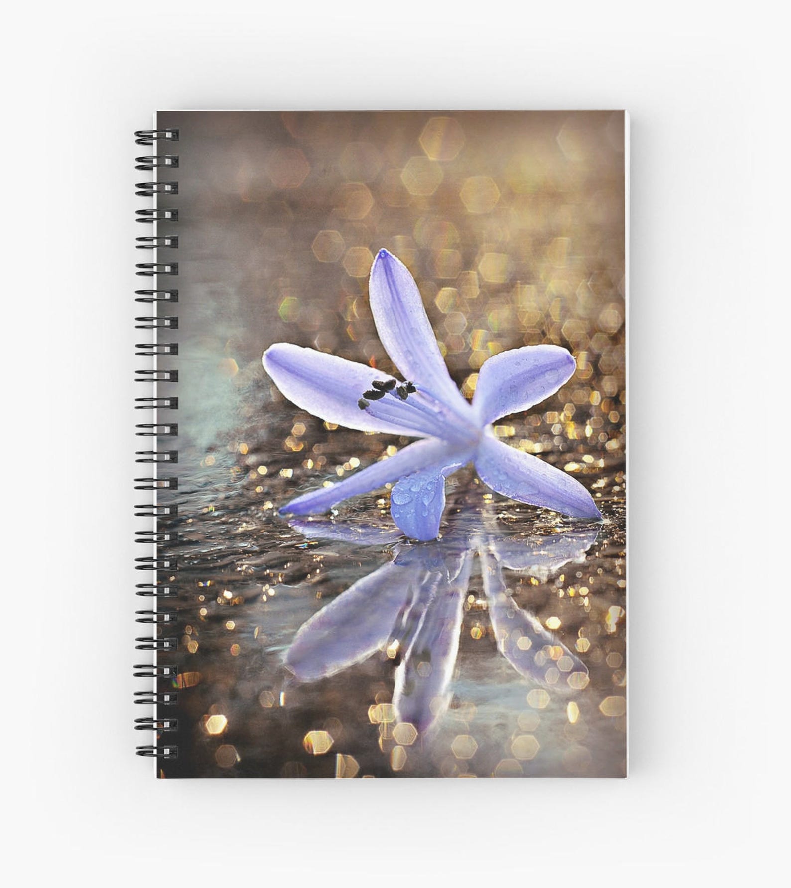 Blue Flower Journal Book Floral Blank Sketchbook Ruled Lined - Etsy