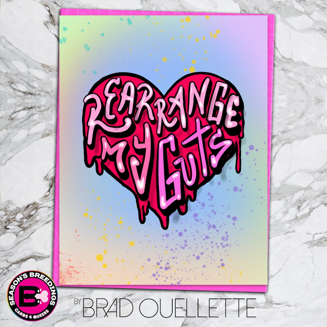 Rearrange My Guts -greeting Card - Etsy