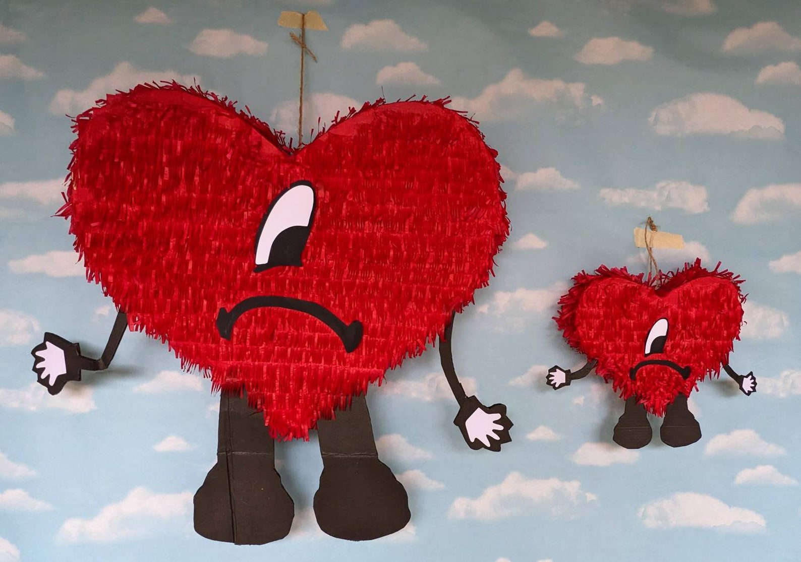 18 INCH Bad Bunny Emo Heart Piñata - Etsy