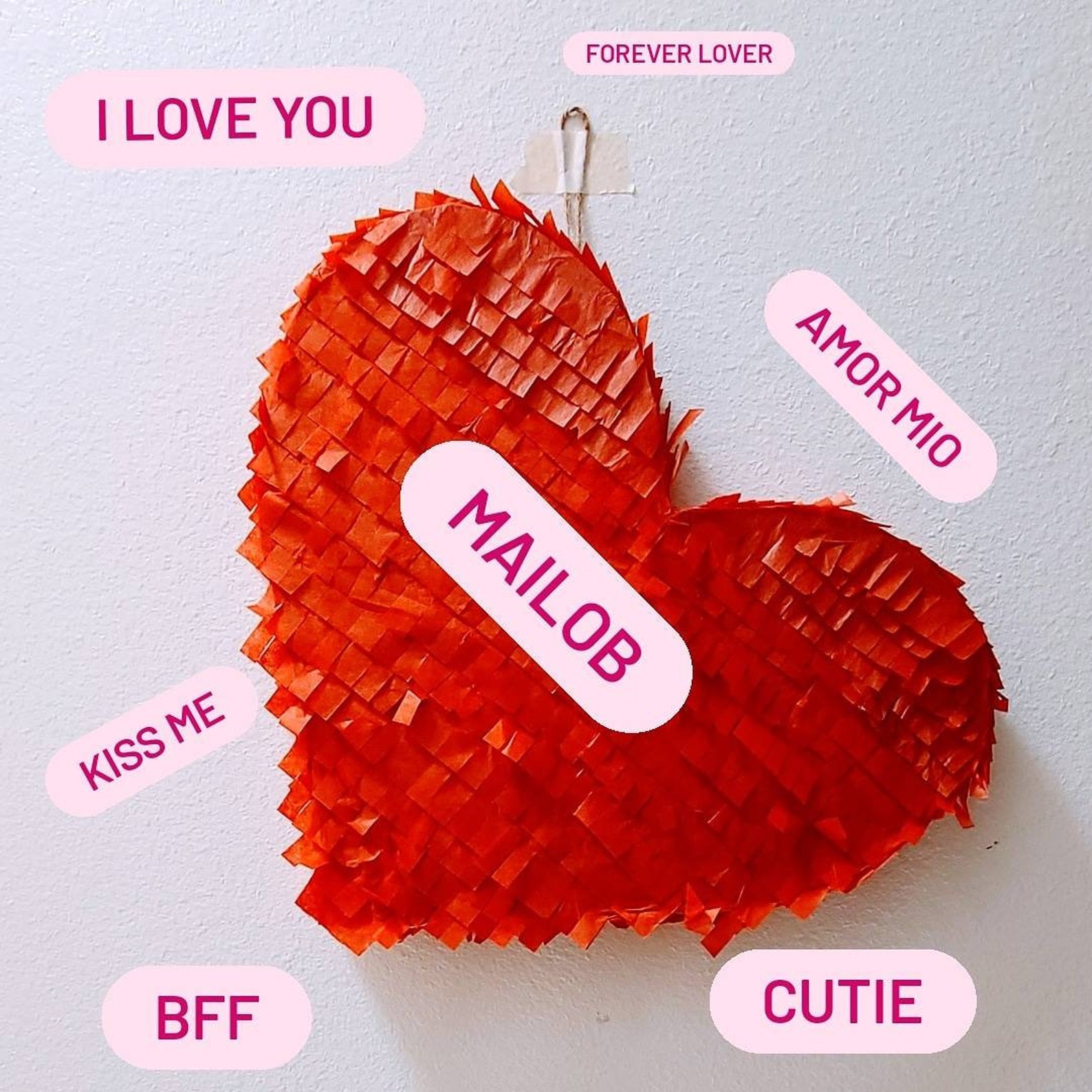 18 INCH Bad Bunny Emo Heart Piñata - Etsy