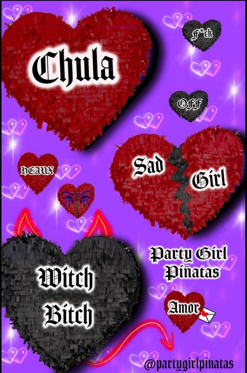 18 INCH Bad Bunny Emo Heart Piñata - Etsy