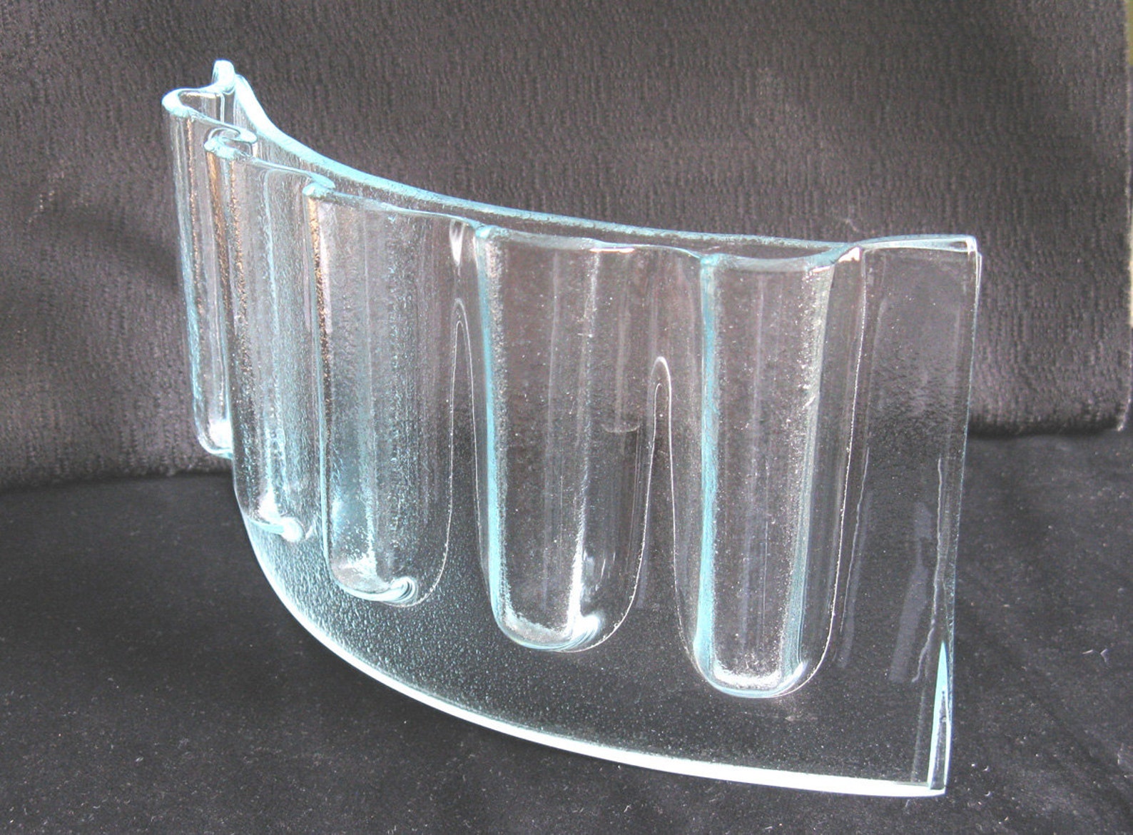 Curved clear glass vase Glass Vases Flower Arranging Fresh | Etsy