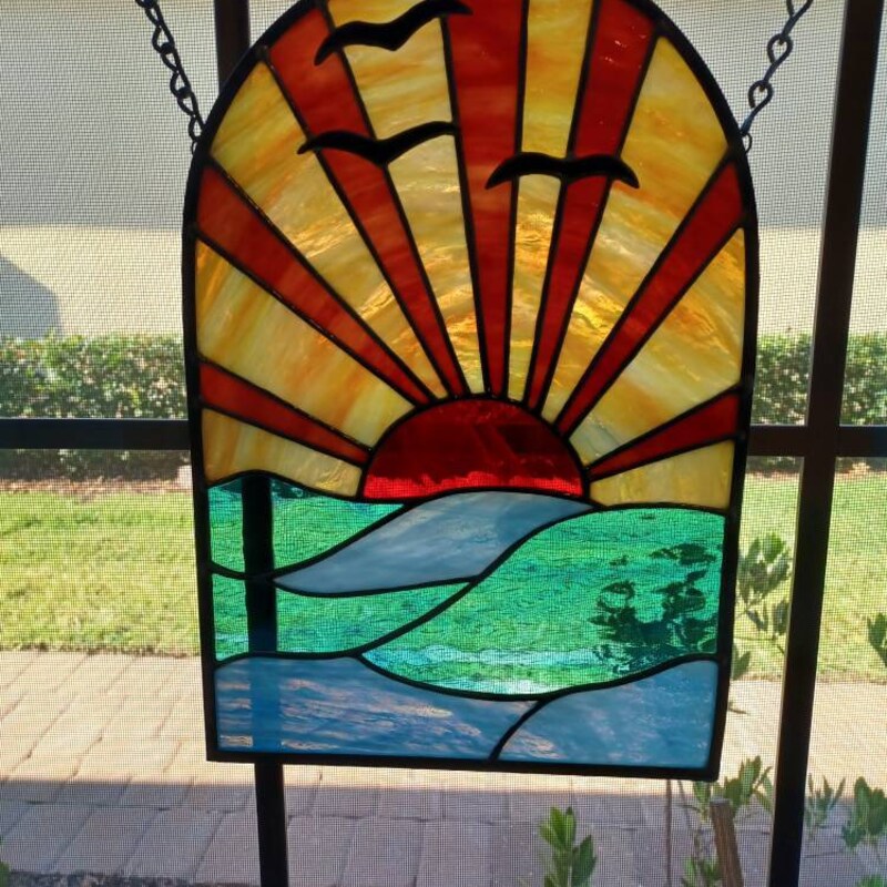 Stained Glass Sunset - Etsy