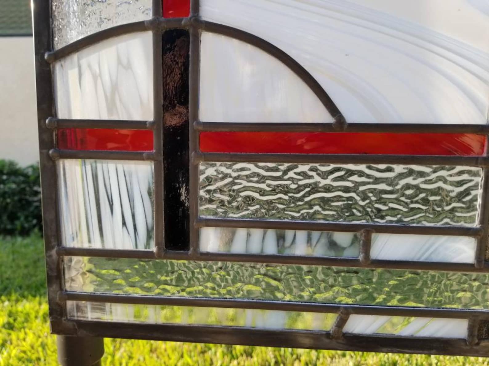 Stained Glass Large Window Panel / Contemporary Glass Panel / - Etsy