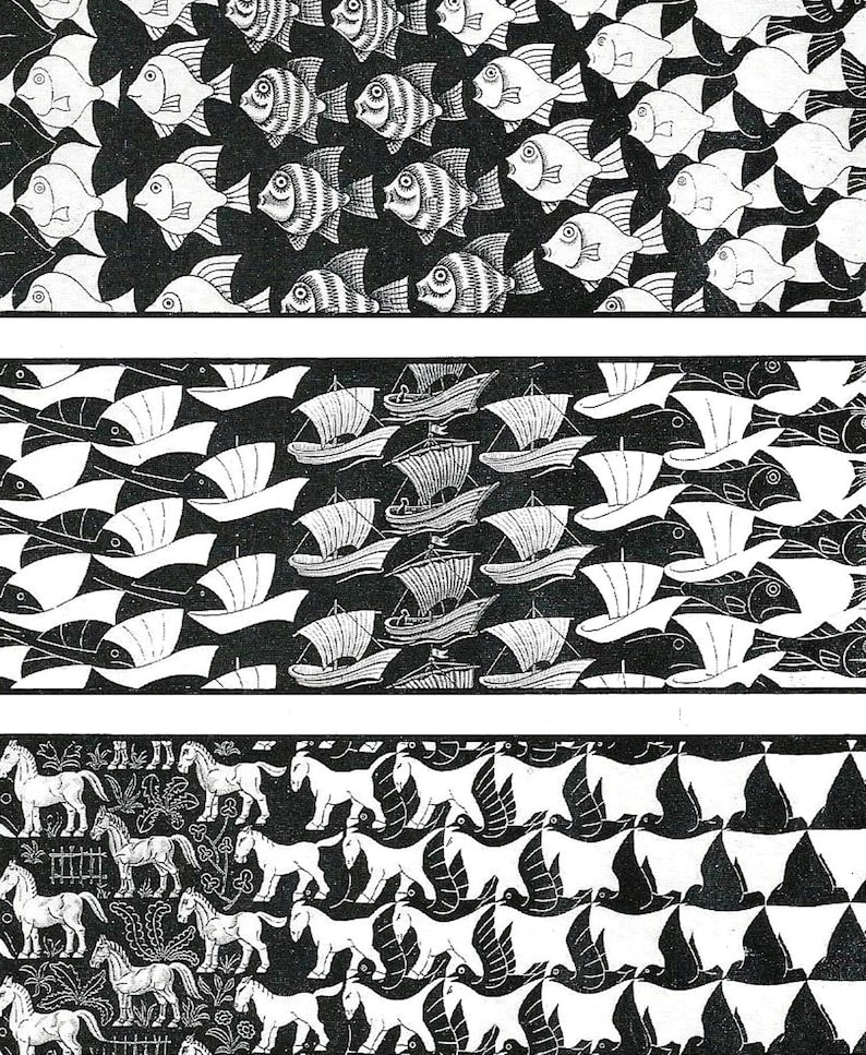 M.C. Escher print Metamorphosis III M.C. Escher | Etsy