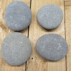4 Flat Round Rocks 4 to 6 Inches. Lot of 4 Rocks, Beach Rocks for ...