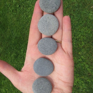 Flat Beach Rocks 25 Rocks. 3/4 Inch to 1 1/4 Inch Round and Oval Mix ...