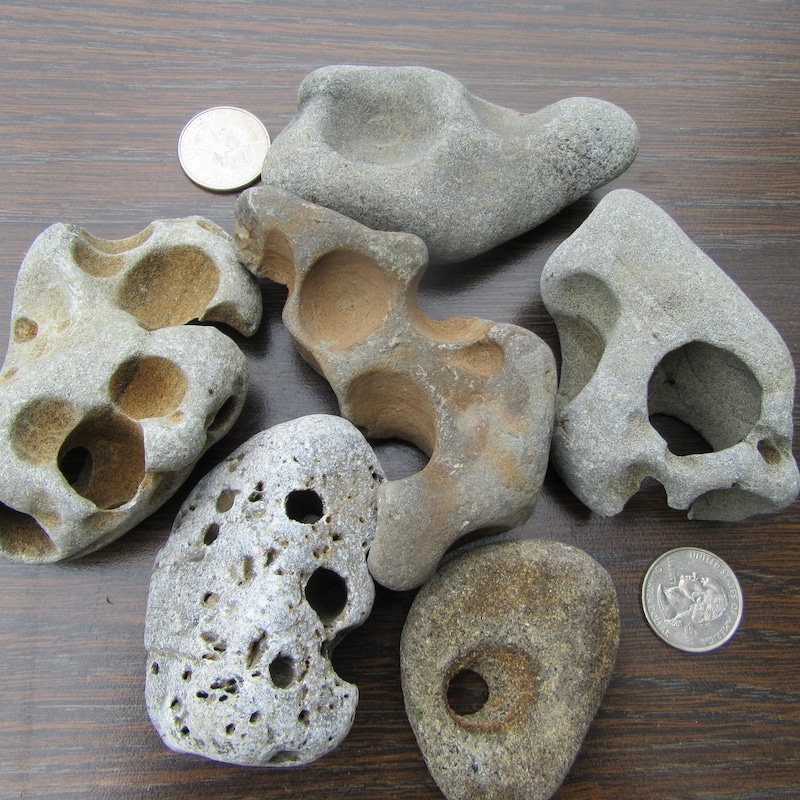 Drilled Beach Stones - Etsy