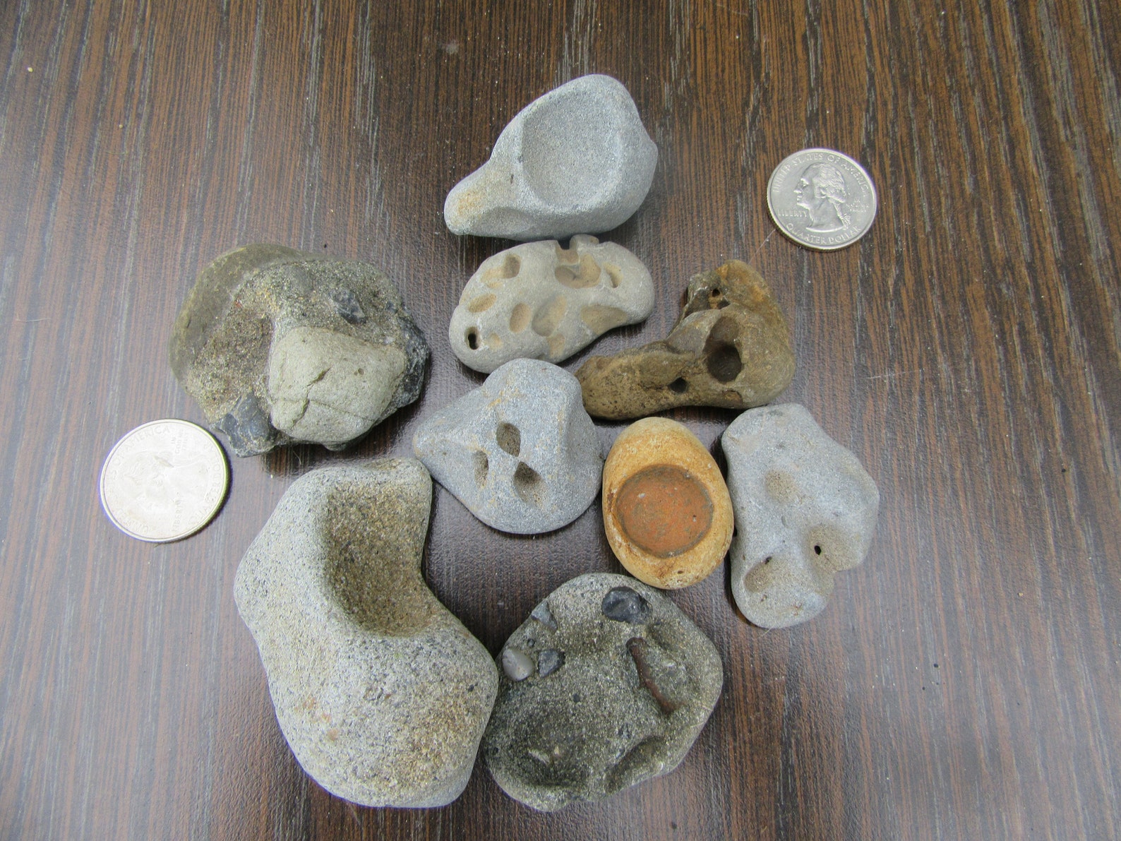 Holey Rocks 5 Rocks Beach Rocks With Holes 2 to 4 In. Holy - Etsy