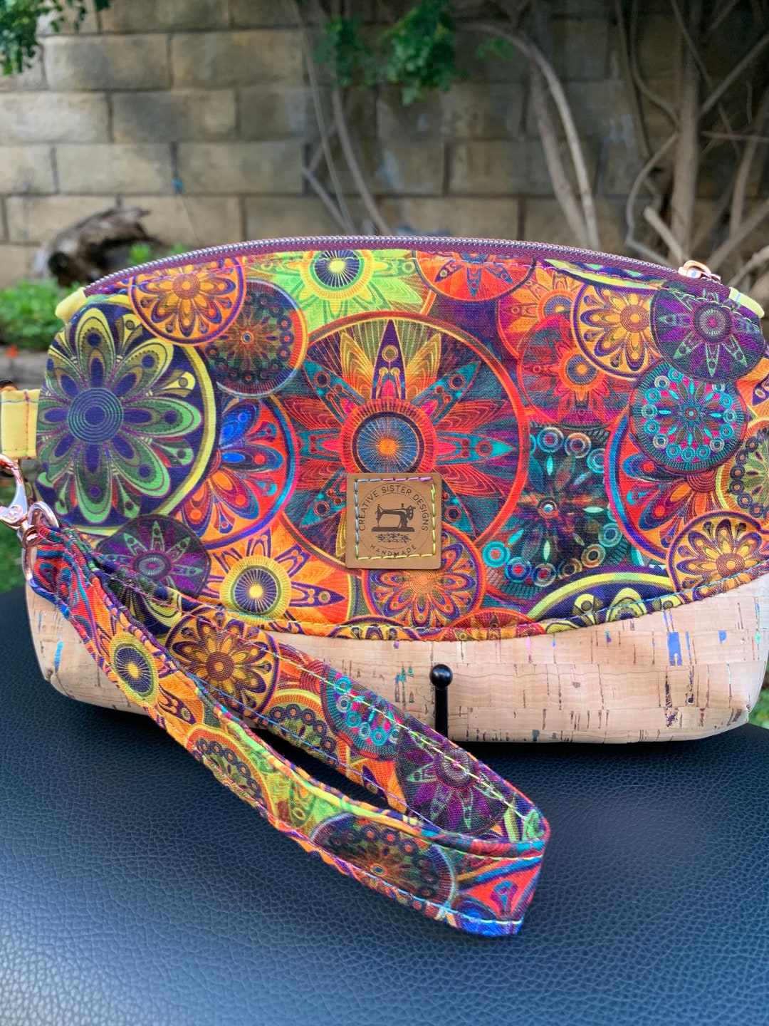 Clematis Wristlet | Wristlet | Blue Calla Clematis | Makeup Bag ...