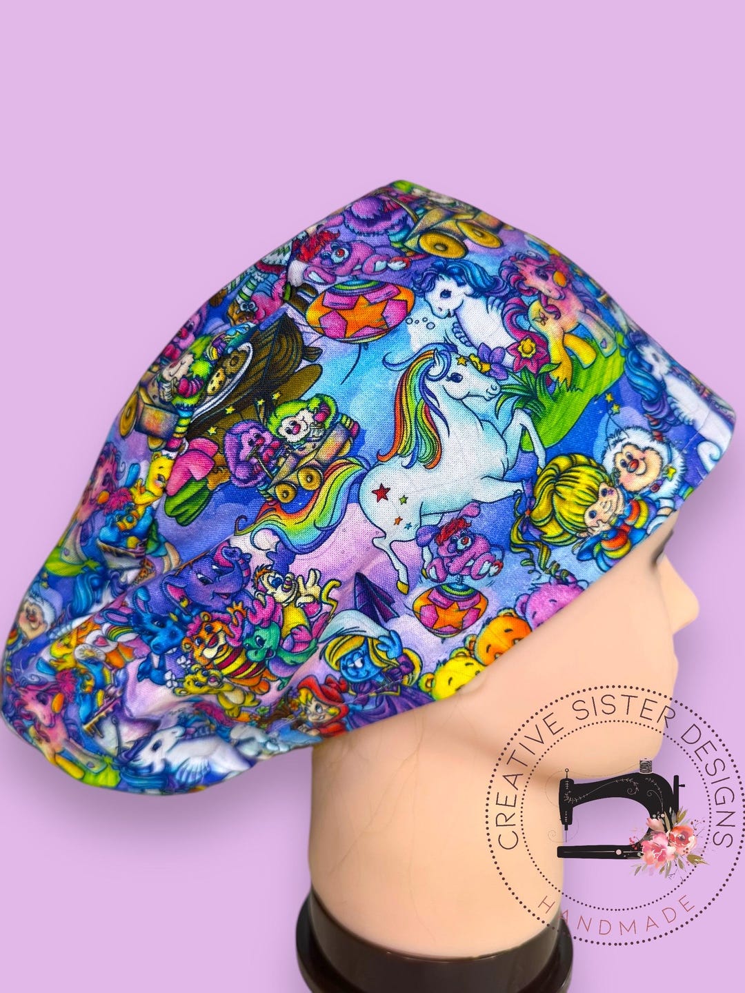 Classic Cartoons 80s 90s Fitted Euro Scrub Cap | Medical Cap | Nurses ...