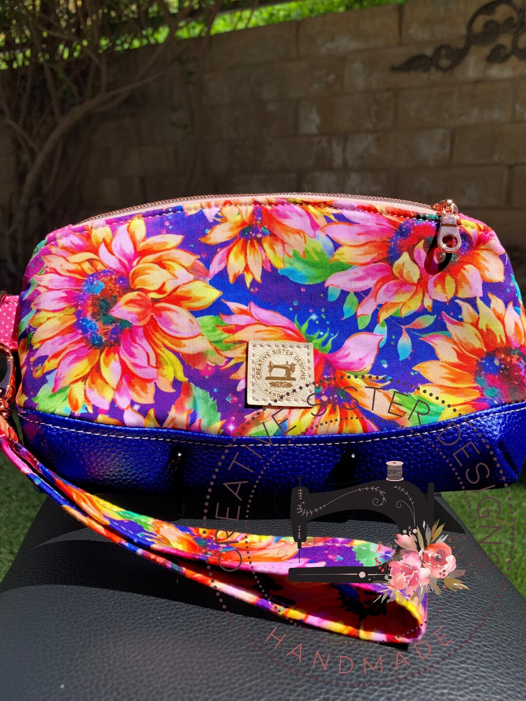 Rainbow Floral Clutch | Clematis Wristlet | Wristlet | Blue Calla ...
