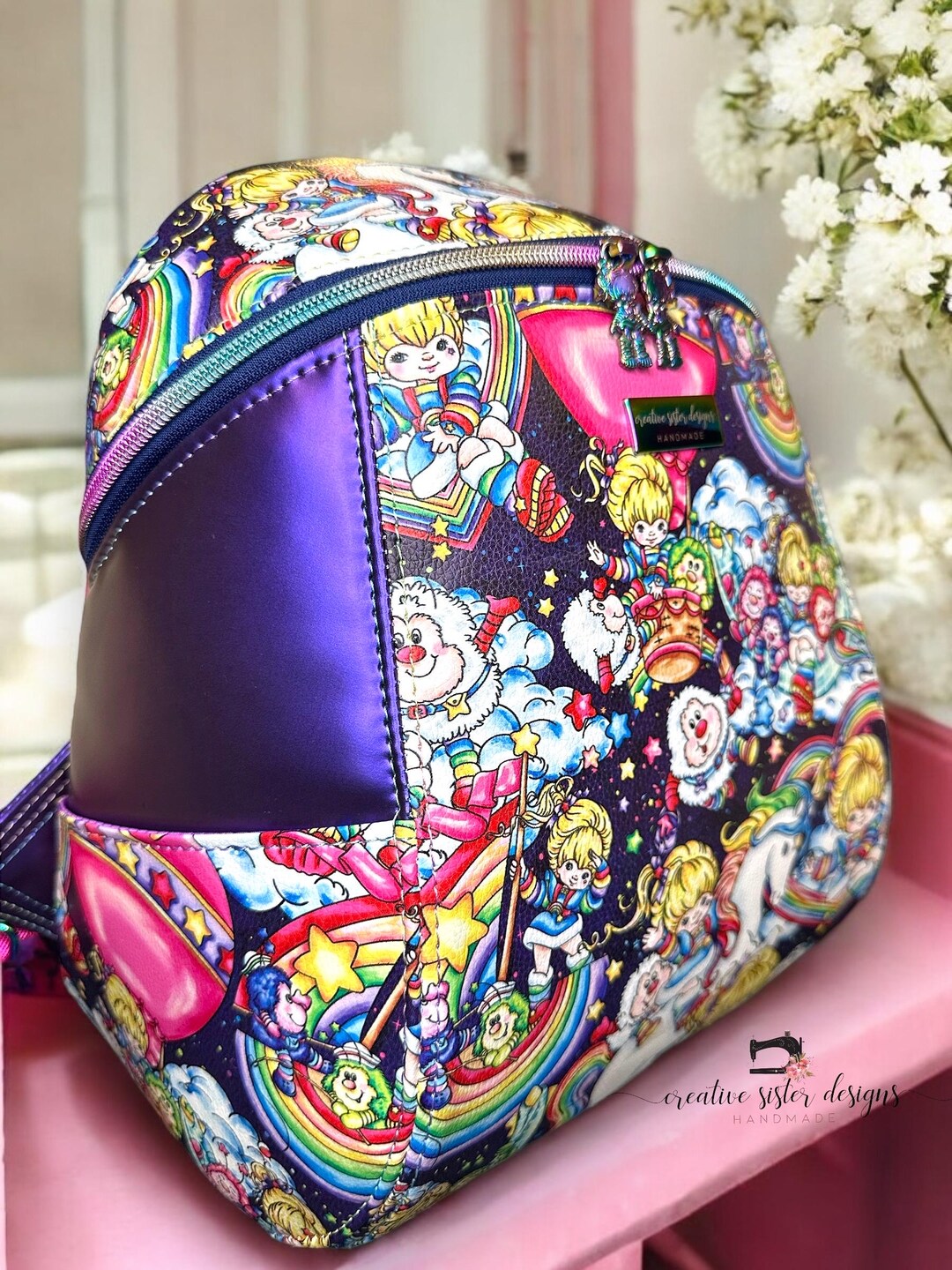 Vintage Rainbow Girls and Friends 80s 90s Cartoon Character Backpack ...